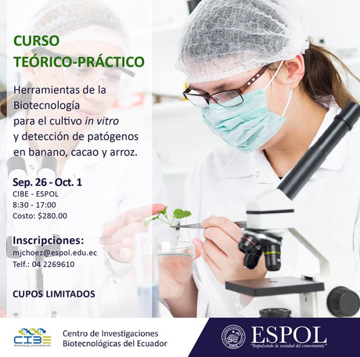Curso Teórico-Práctico: Herramientas de la Biotecnología para el cultivo in vitro y detección de ...
